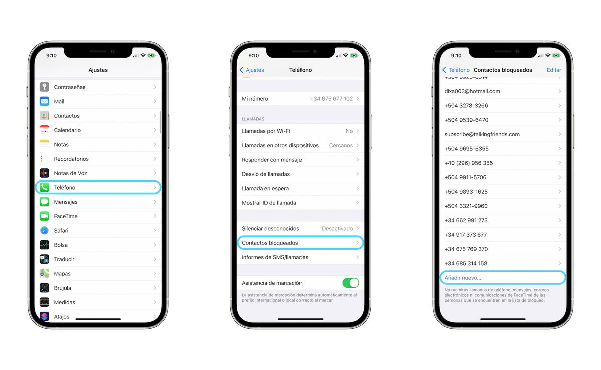 Cómo bloquear números de teléfono en el iPhone