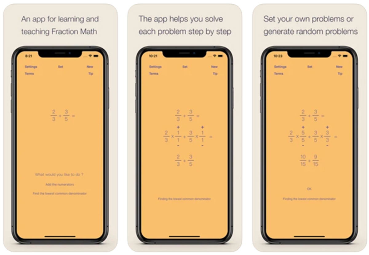 Aprende fracciones con estas aplicaciones para móviles iOS
