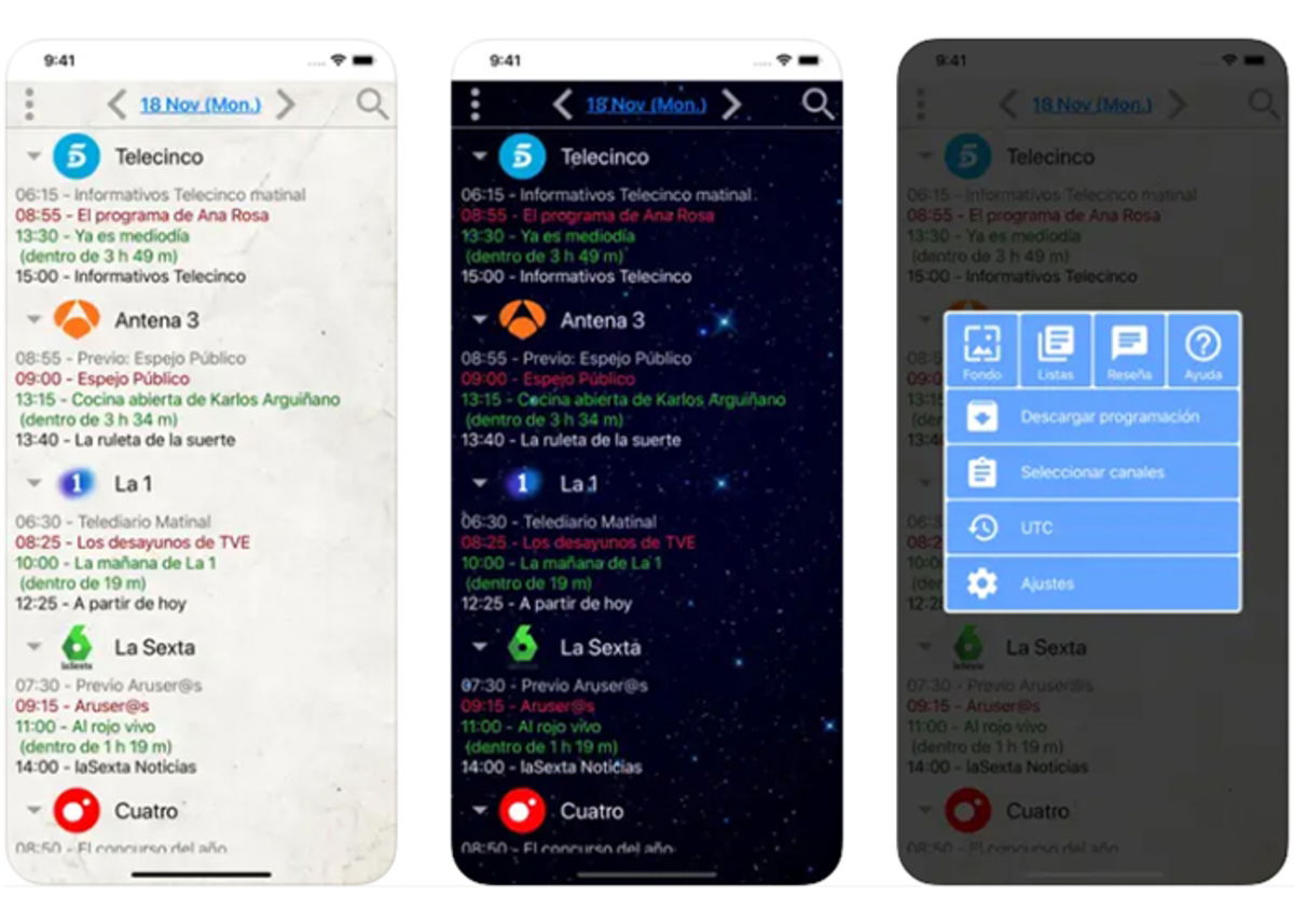 Apps para ver la programación de la tele desde iPhone