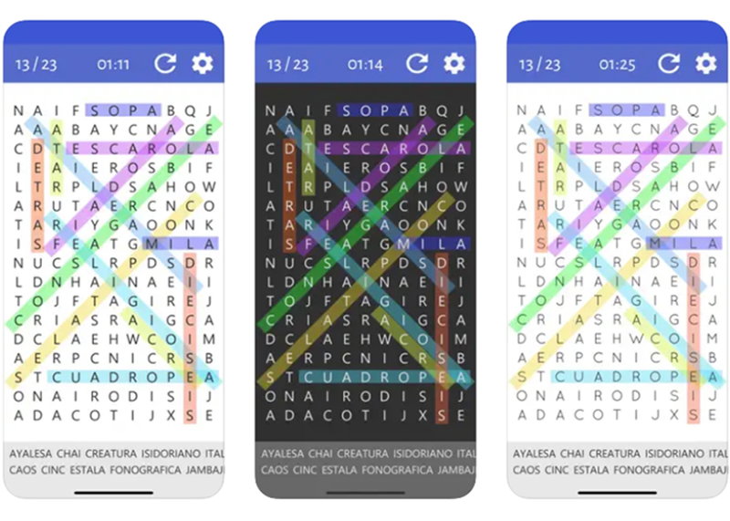 Apps de sopas de letras disponibles en App Store
