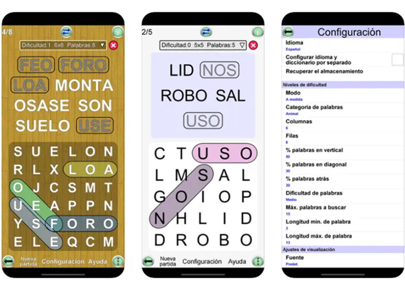Apps de sopas de letras disponibles en App Store