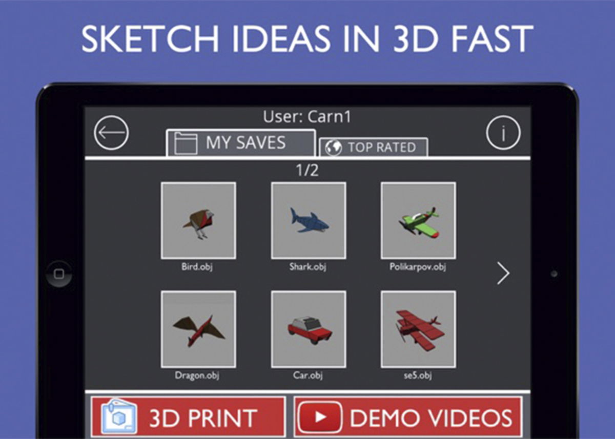 Apps for making 3D drawings from iPhone | Gadgetonus