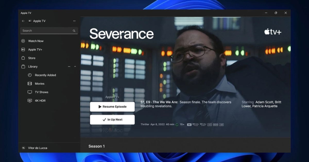 Primeras imágenes de las apps Apple Music y TV para Windows 11