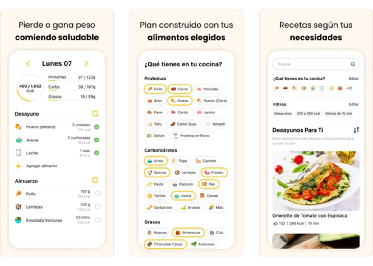 Apps para hacer planes de nutrición desde iPhone