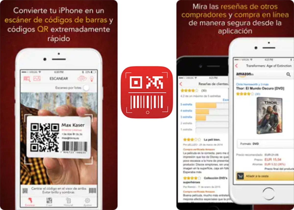 Apps para escanear códigos de barras en iPhone