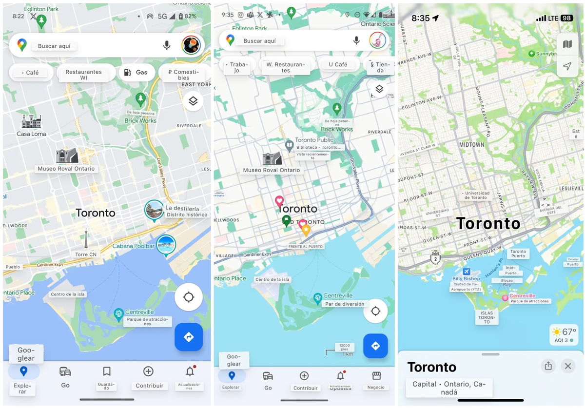 Google Maps está cambiando su diseño para parecerse a Apple Maps