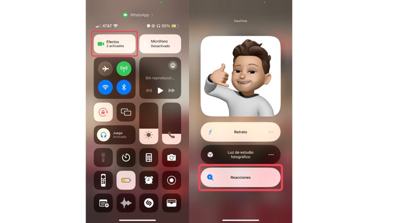 Cómo desactivar las reacciones con gestos de FaceTime