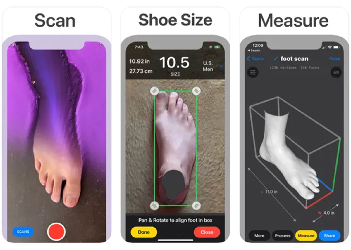 Apps to measure your foot and know how much you wear from iPhone - GEARRICE
