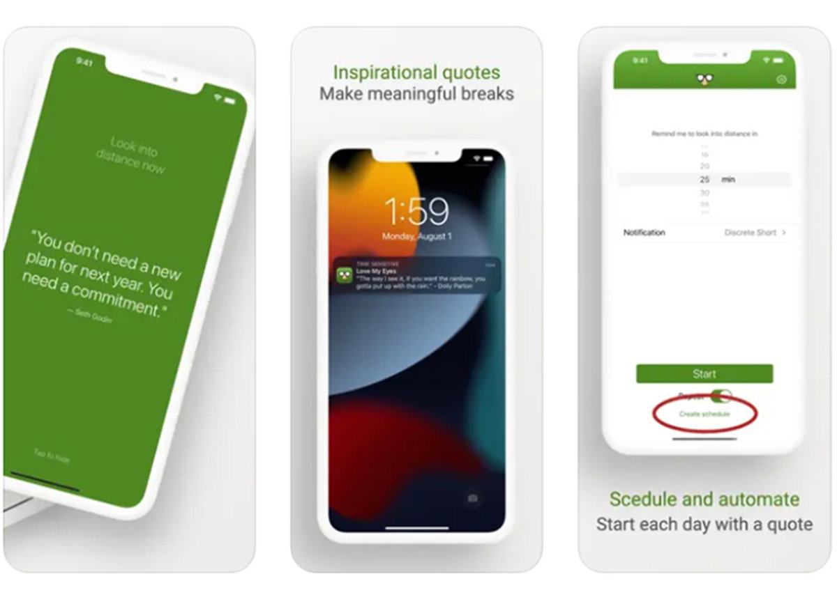 Apps para reducir la fatiga visual en iPhone