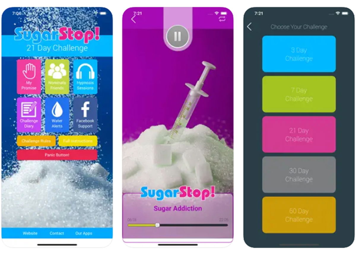 Apps de retos sin comer azúcar en iPhone