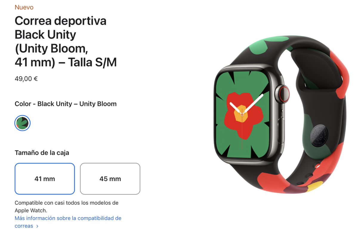 Apple lanza una nueva esfera para Apple Watch, una correa Black Unity y un wallpaper para iPhone