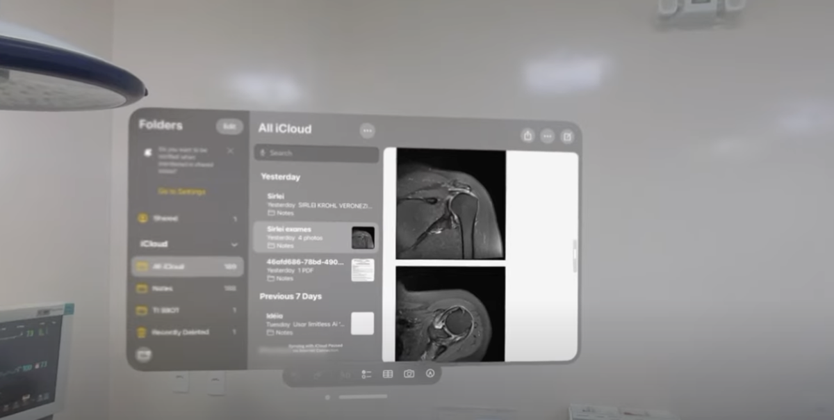 Un cirujano utiliza el Apple Vision Pro durante una operación y es un ...